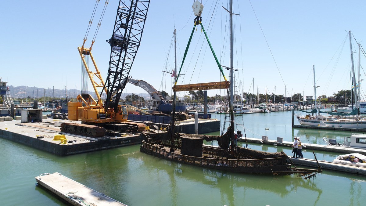 Berkeley Marina Ship Raising - Lind Marine